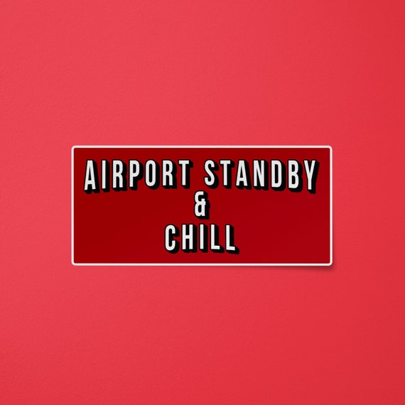 Airport Standby Netflix Flight Attendant Sticker | Etsy