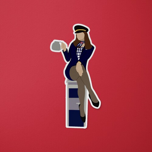 Black Flight Attendant Sticker Someflystuff - Etsy