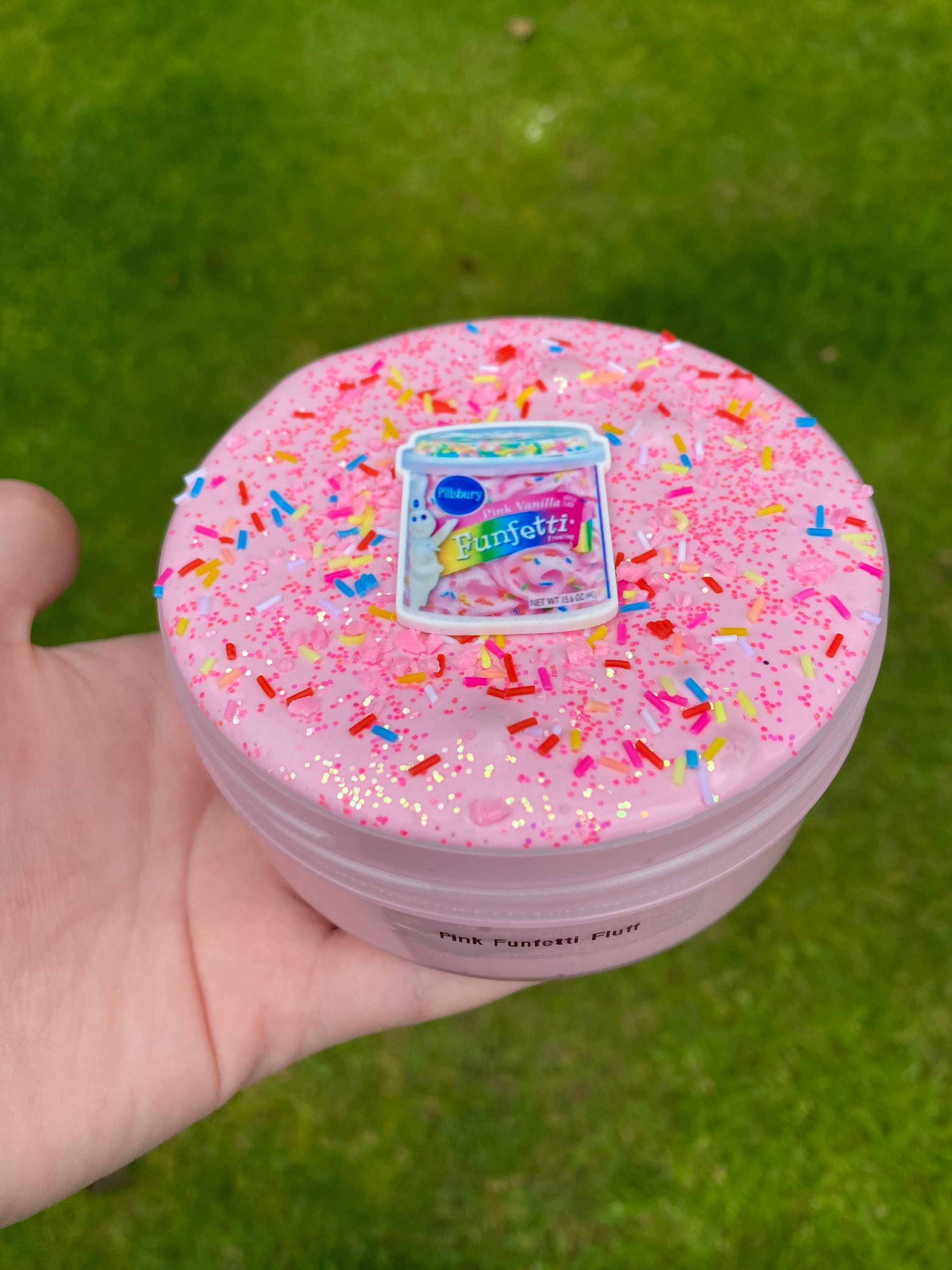 Pink Funfetti Fluff Scented Butter Slime Uk Seller - Etsy UK