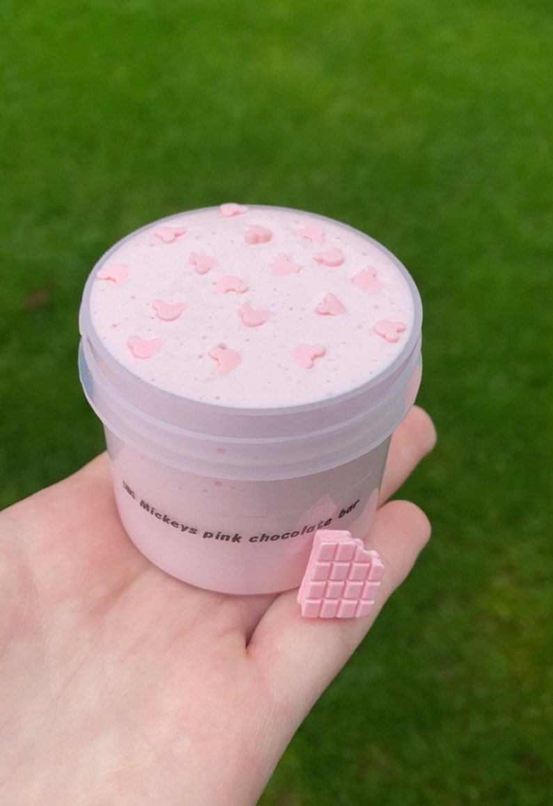 Mickeys Pink Chocolate Bar Scented Thick N Glossy Slime uk | Etsy