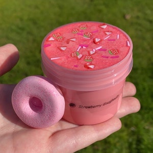 Strawberry Doughnuts Diy Clay Scented Slime uk Seller - Etsy UK