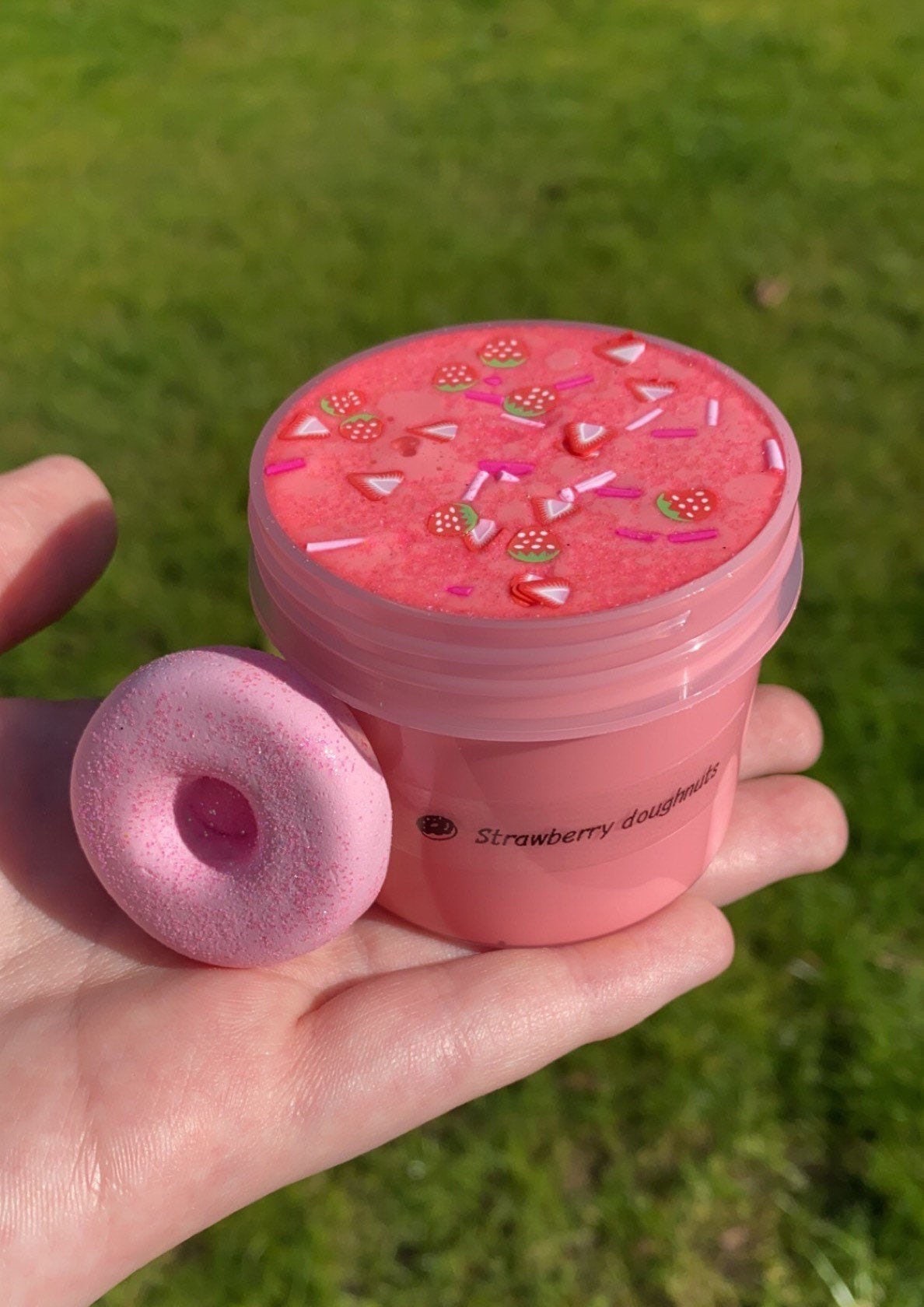 Strawberry Doughnuts Diy Clay Scented Slime uk Seller - Etsy UK