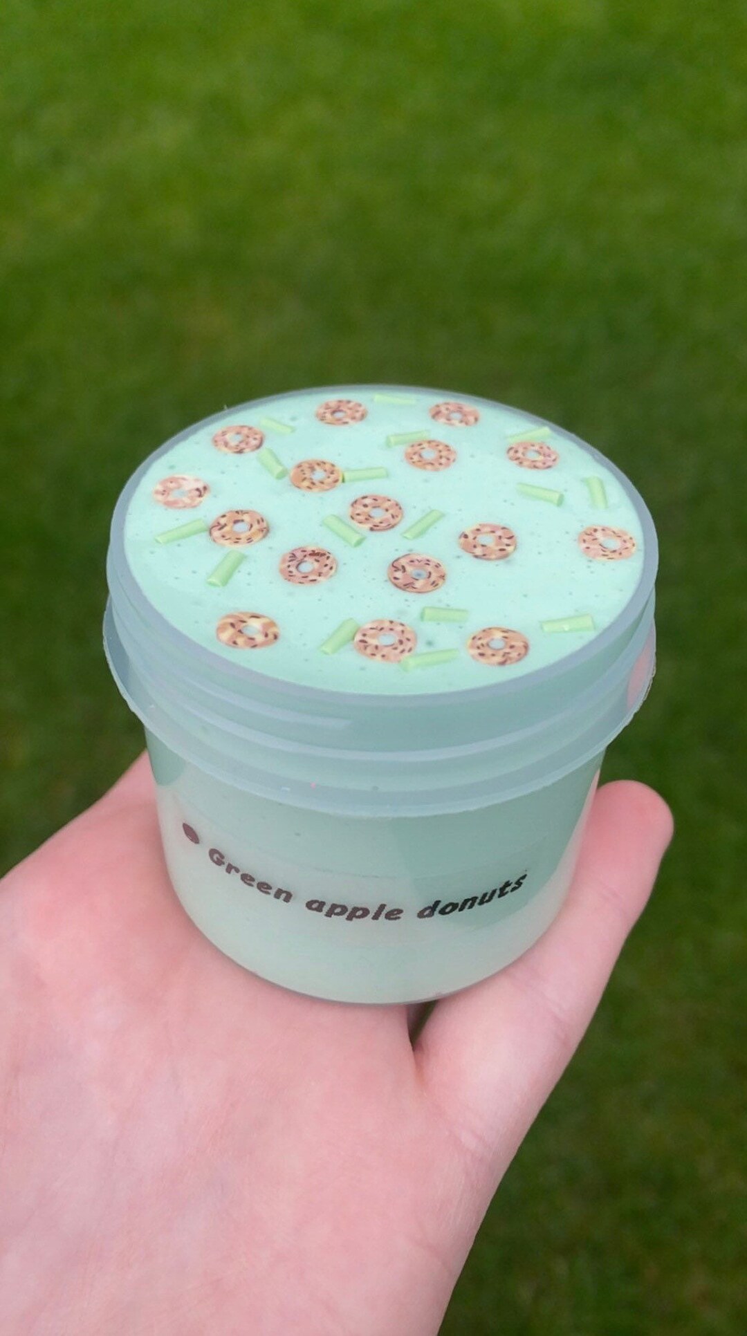 Green Apple Donuts Thick N Glossy Scented Slime uk Seller - Etsy