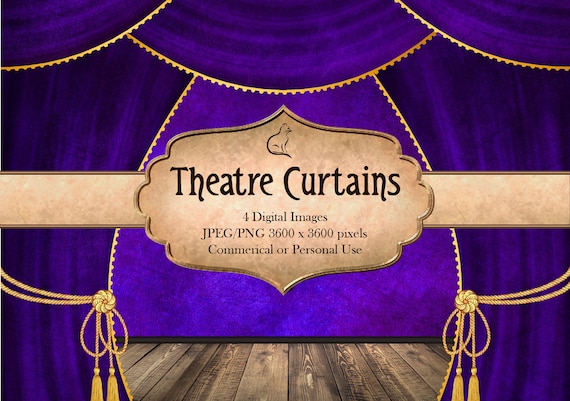 Purple Theatre Curtains Stage Curtains Backgrounds - Etsy