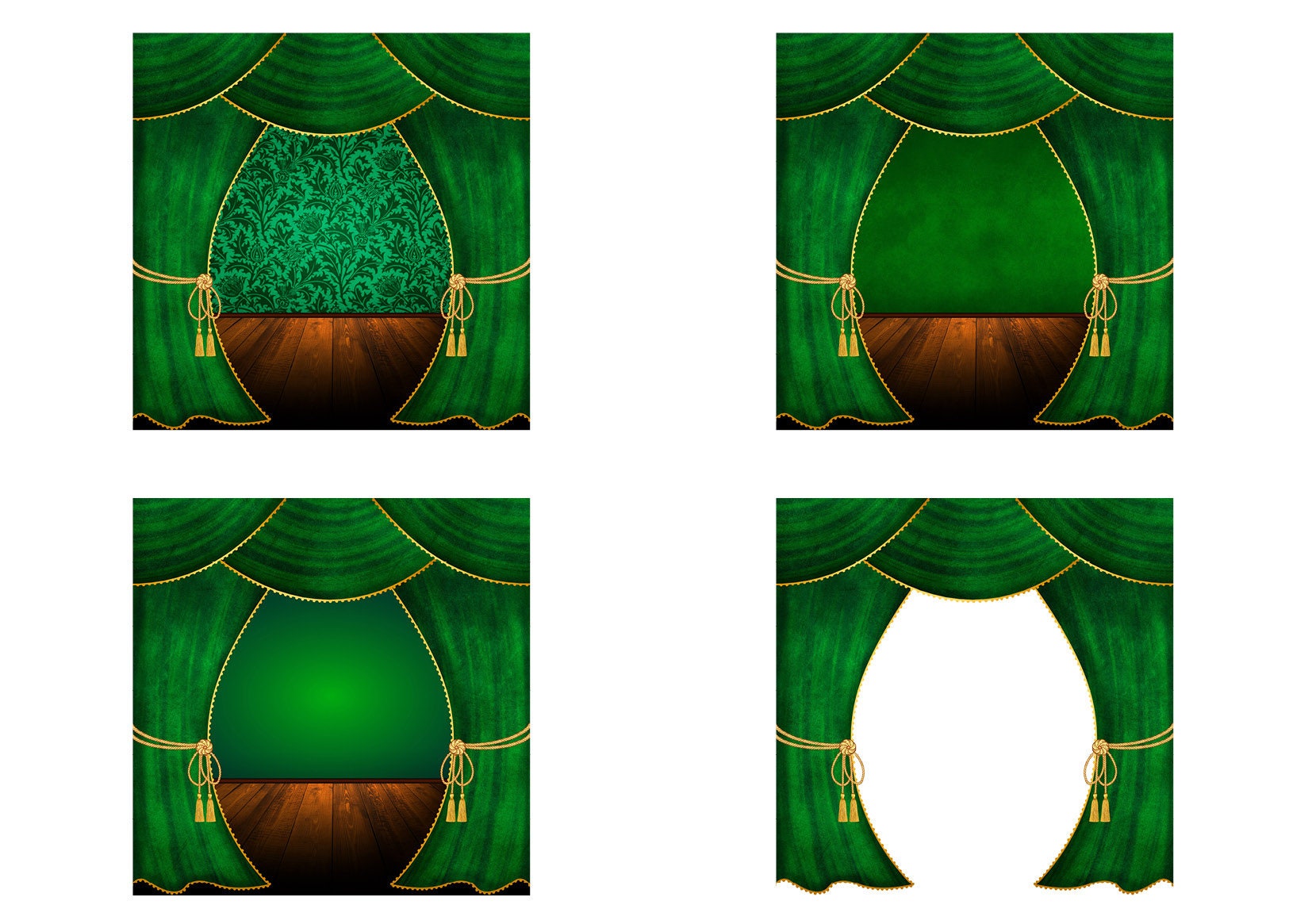 Green Theatre Curtains, Stage Curtains, Backgrounds, Backdrops, Theatre ...