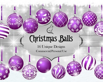 Christmas Baubles Clipart, Digital Art, Blue Christmas Balls, Christmas ...