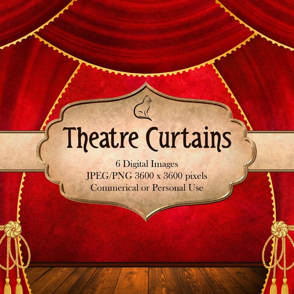 Red Theater Curtains - Etsy