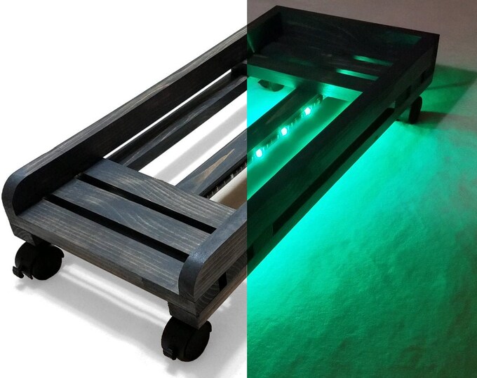 Computer Stand for Desktop PC Tower Case (wheels, LED Light Kit, Carbon ...