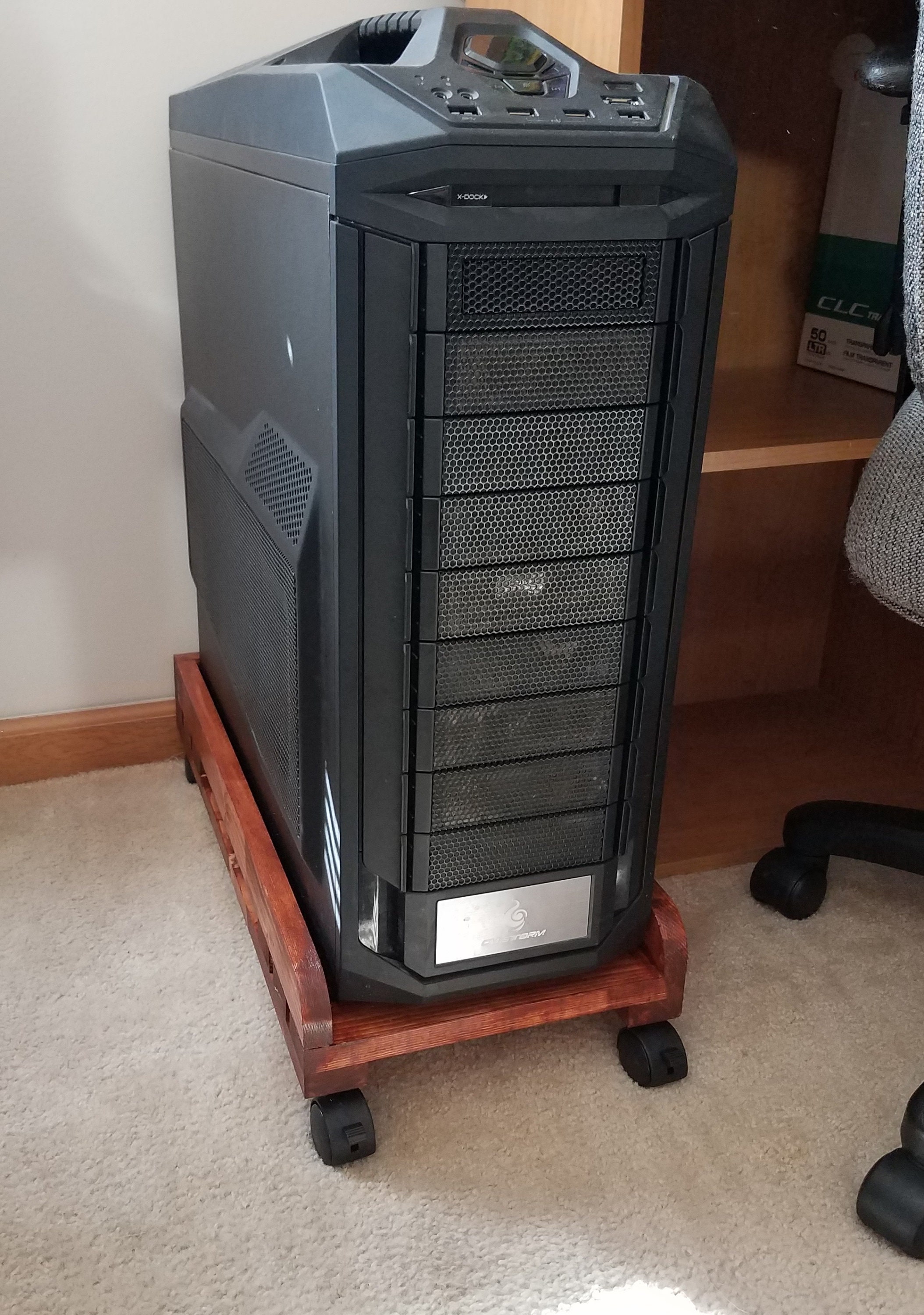 American Walnut Gaming PC Case Stand for Desktop Computer | Etsy