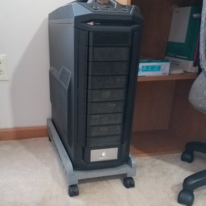 Weathered Gray Gaming PC Case Stand for Desktop Computer Tower, Geek ...