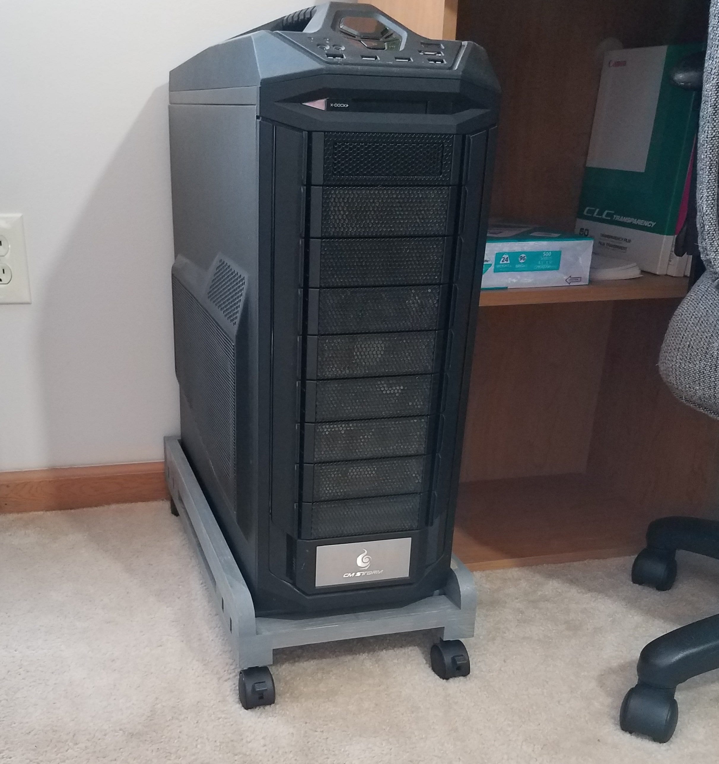 Weathered Gray Gaming PC Case Stand for Desktop Computer | Etsy