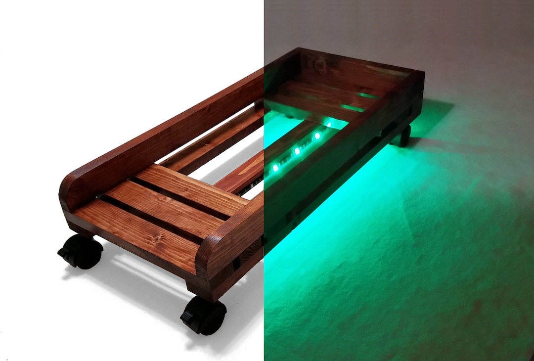 American Walnut Gaming PC Case Stand for Desktop Computer Tower, Geek ...