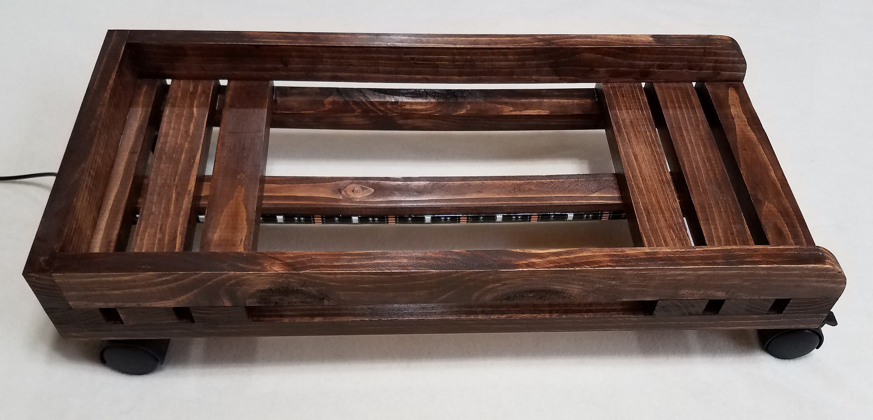 Dark Walnut Gaming PC Case Stand for Desktop Computer Tower | Etsy