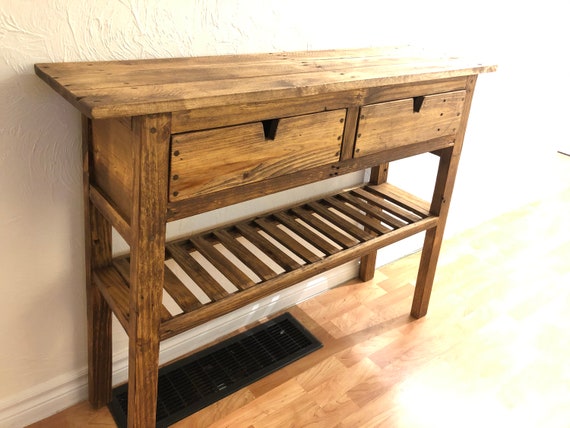 Rustic Farmhouse Console Table Hall Table Sideboard Coffee - Etsy