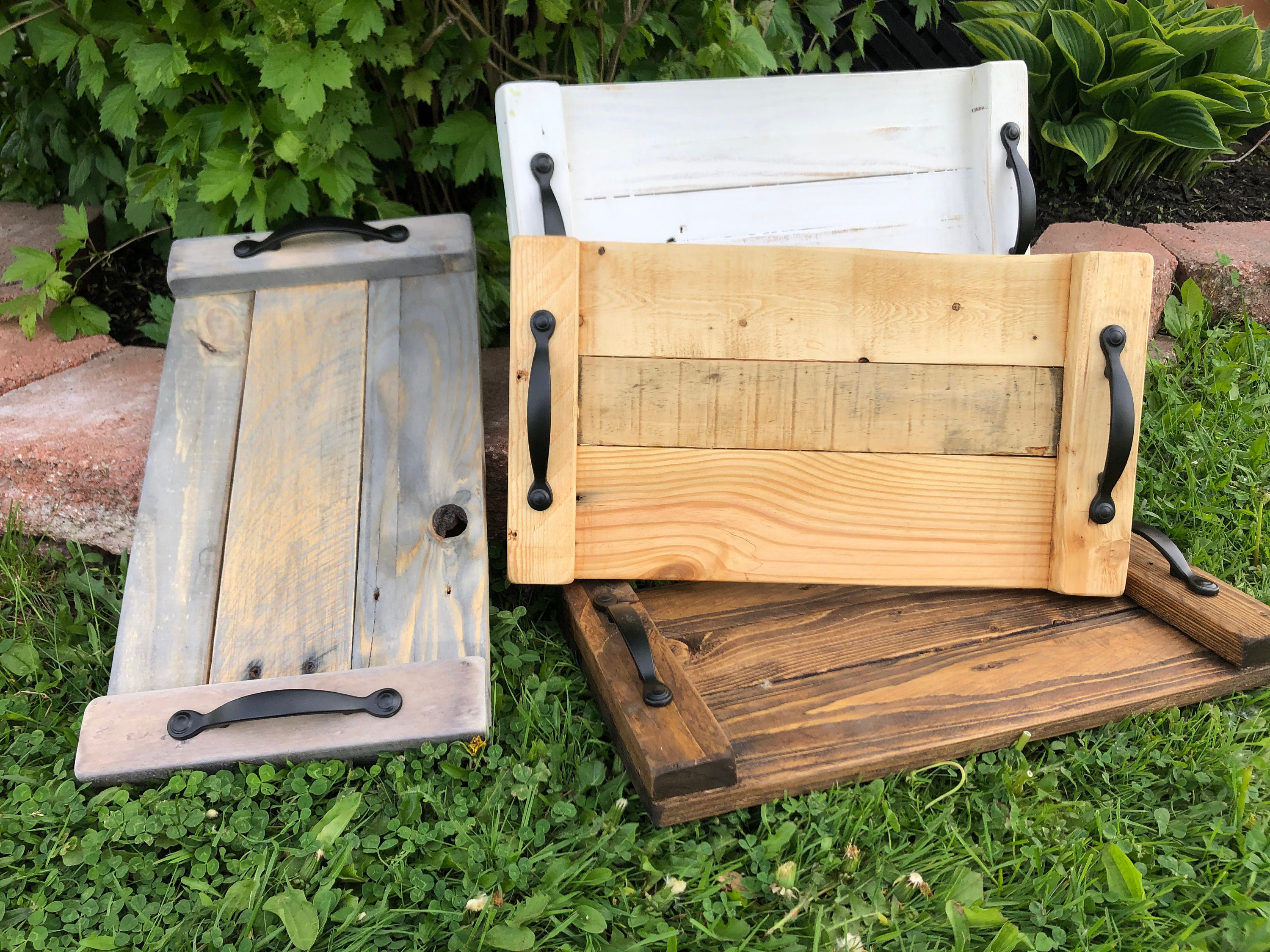 Rustic Serving Tray With Handles Breakfast Tray - Etsy Canada