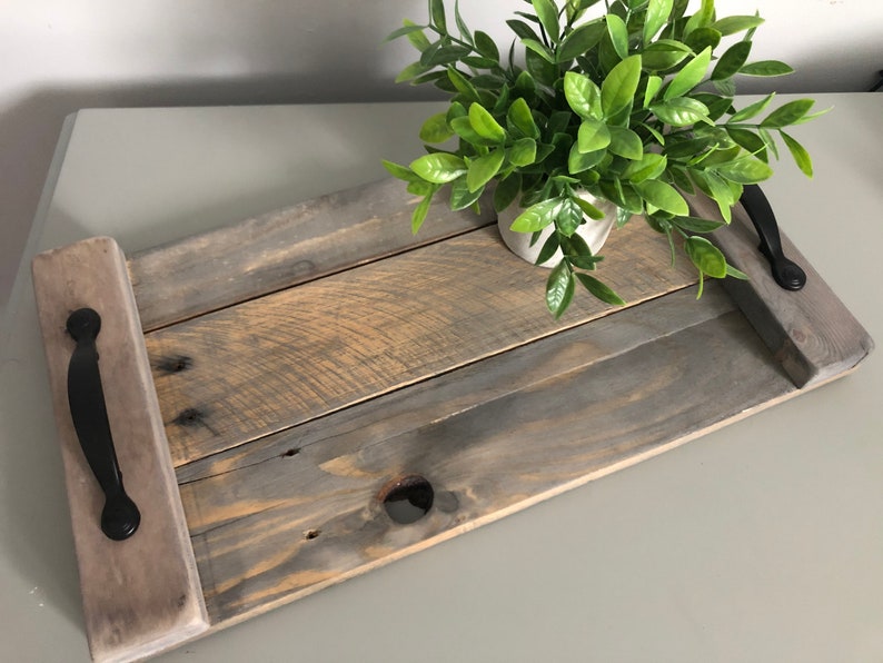 Rustic Serving Tray With Handles Breakfast Tray - Etsy Canada
