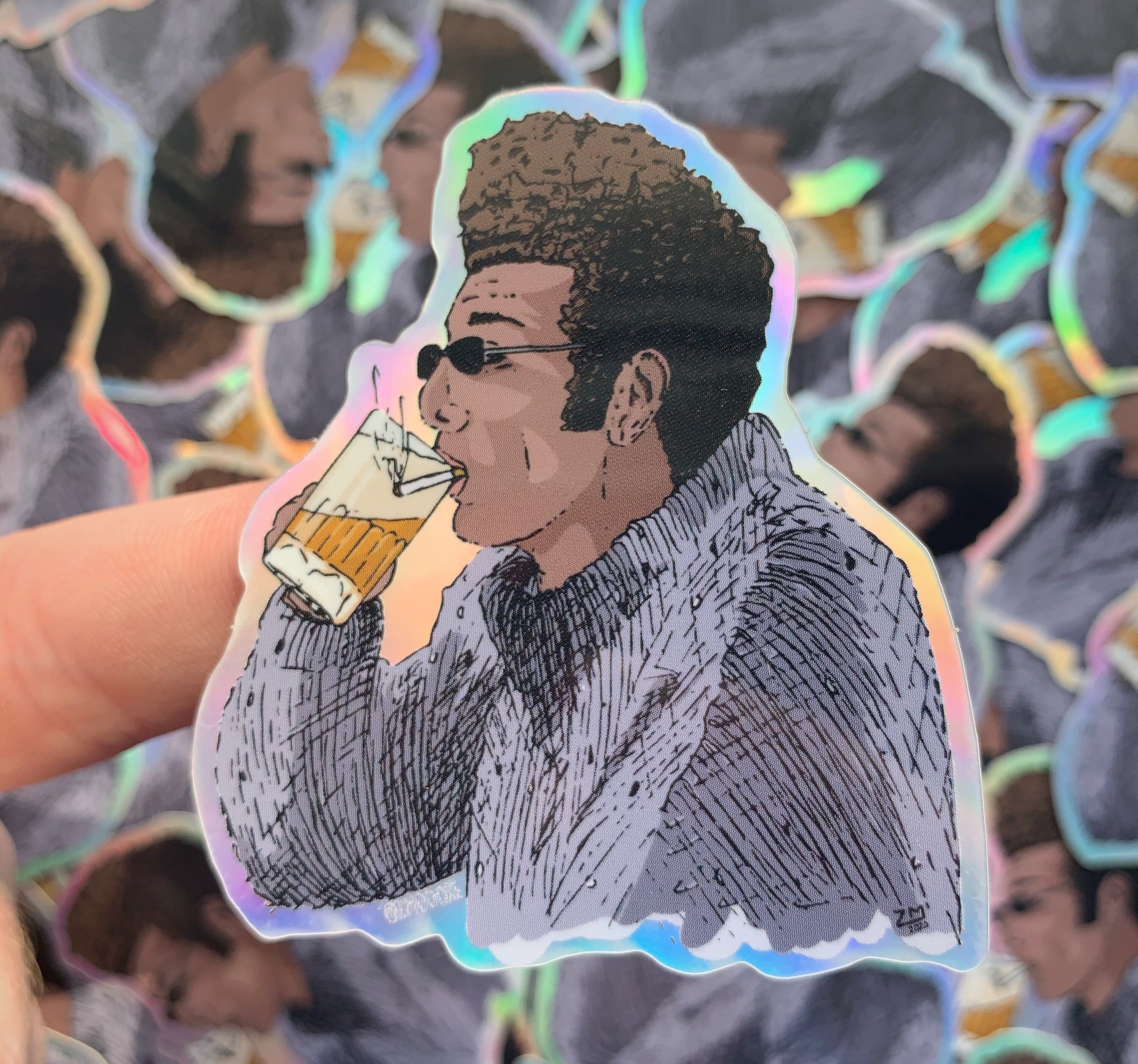 Seinfeld Kramer Holographic Vinyl Sticker Here's - Etsy.de