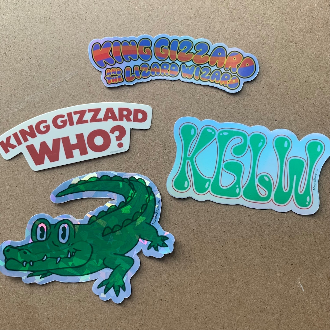 King Gizzard and the Lizard Wizard Sticker 4 Pack - Holographic ...