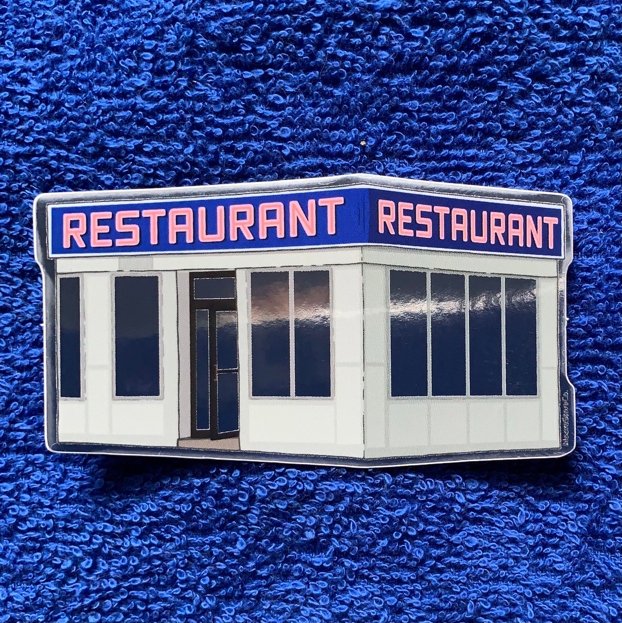Seinfeld Restaurant Vinyl Sticker - Reflective Mirror Effect - Etsy