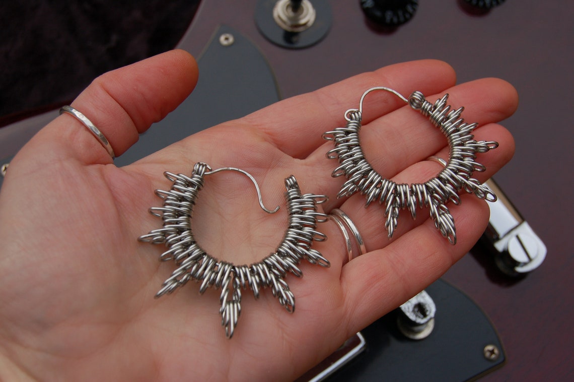 Weighted Earrings Earweights Wire Wrapped Ear Weights - Etsy