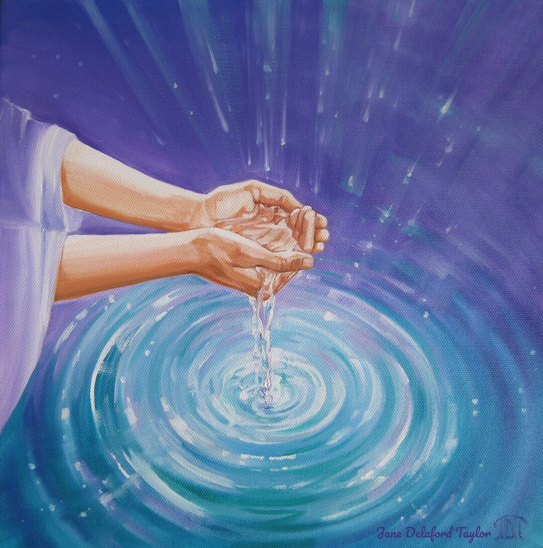 Healing Hands Ripples Digital Print for Home Decor, Cards, Poster - Etsy