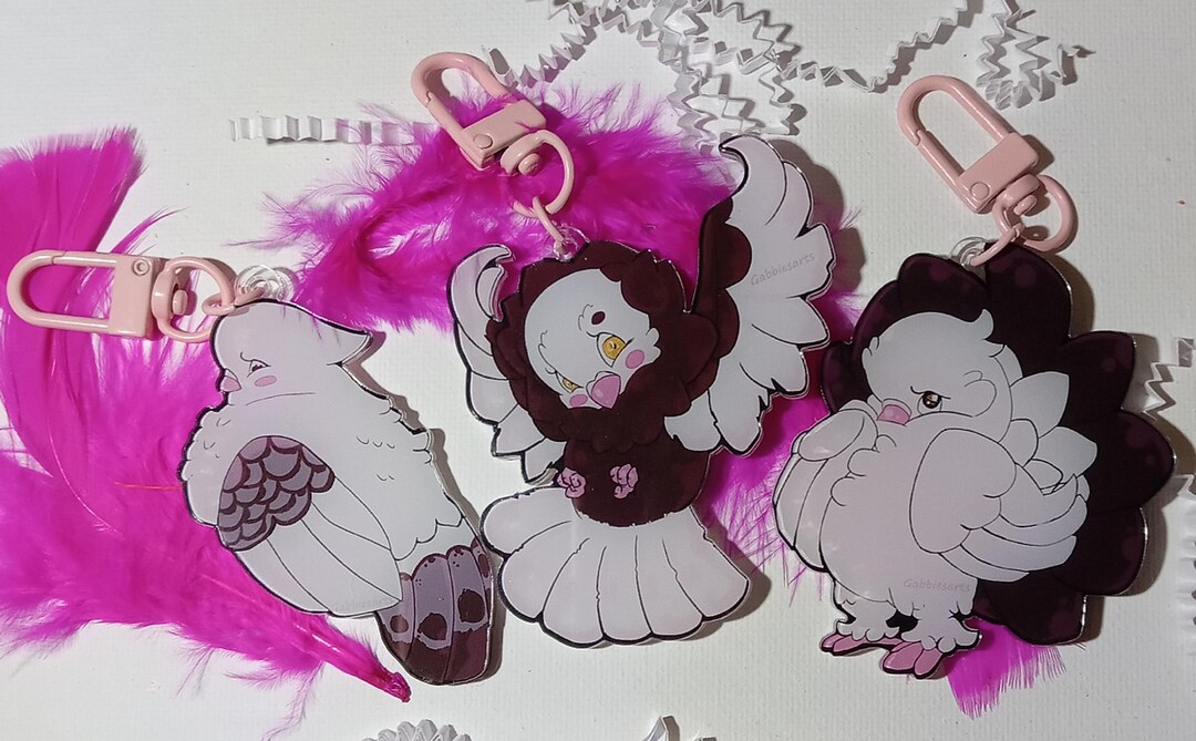 Pigeon Acrylic Keychains Fancy Theme Cute Pet Bird Art Fantasy ...