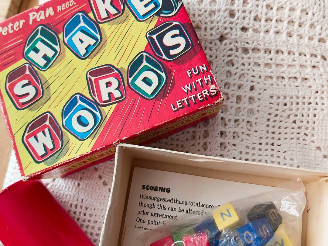 Shake Words Game, Vintage Board Game, Peter Pan Toy, Vintage Puzzle ...