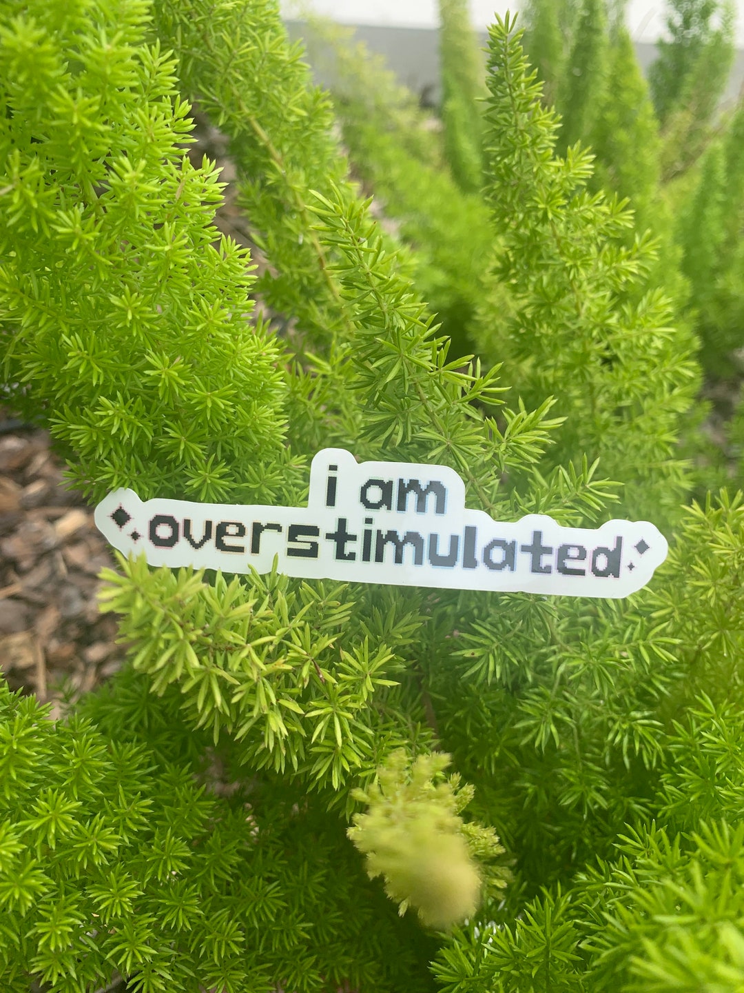 Overstimulated Pixel Art Anxiety Vinyl Sticker - Etsy