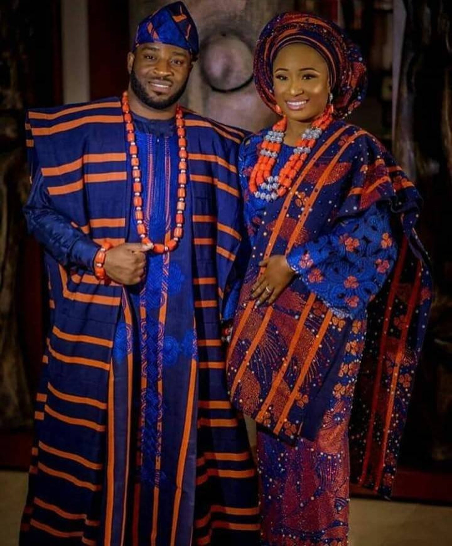Aso Oke Multicolored For Couples Materials For Sales African Etsy