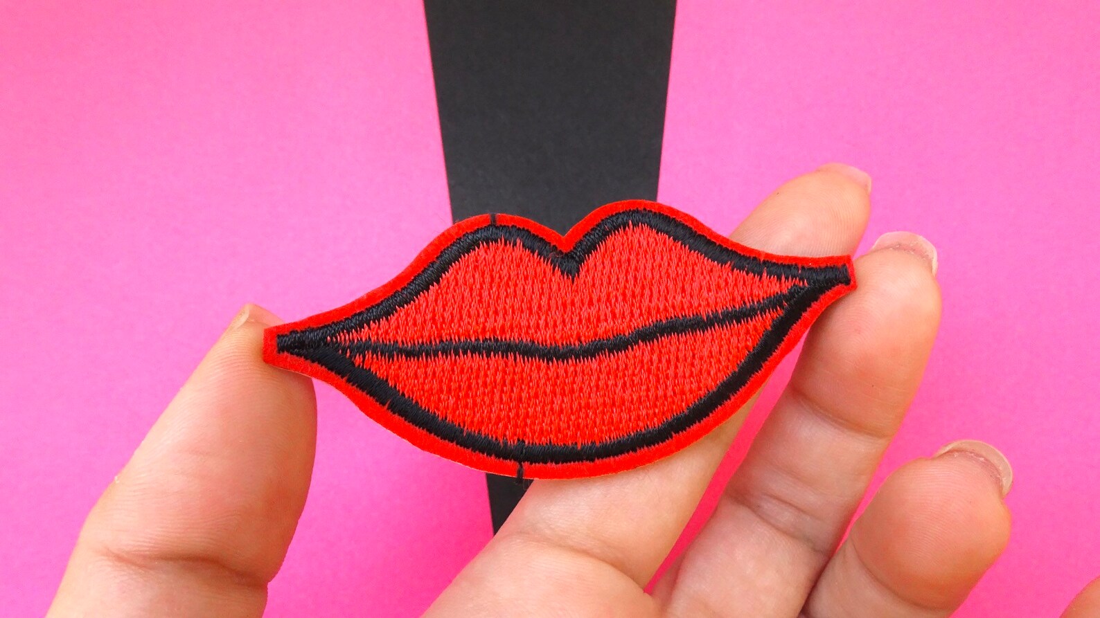 Red Lips Patch Lipstick Patches Sequin Patch Iron on | Etsy