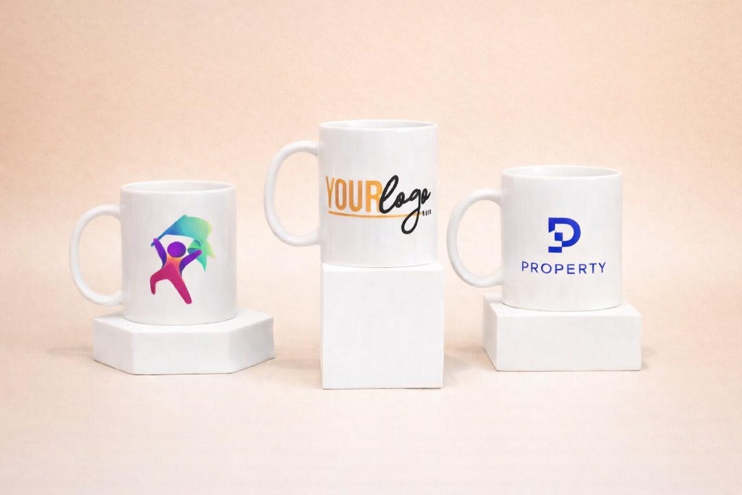 Custom Logo Mug: 11oz Branded Ceramic Coffee Cup, Corporate Gift - Etsy