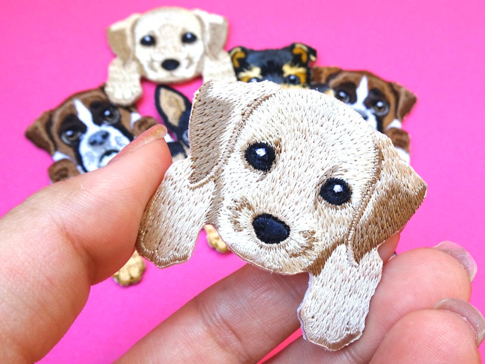 Pocket Dog Iron on Patch, Embroidery Dog Patch, Dog Owner Patches for ...