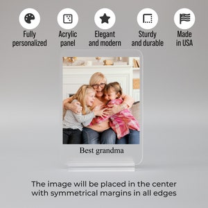 Custom Acrylic Photo Plaque: Personalized Portrait Display With Wood or ...