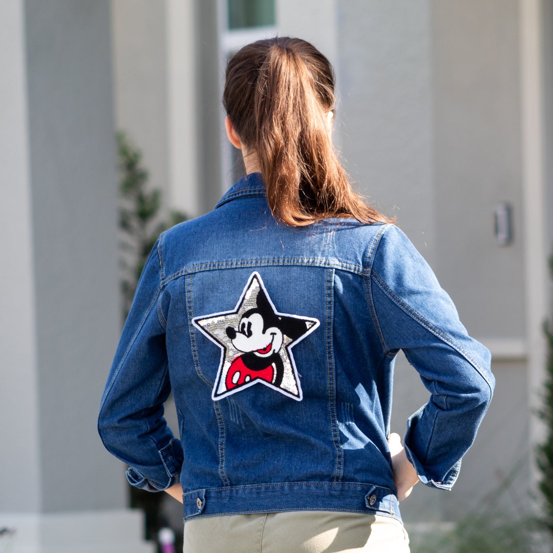Large Sequin Mickey Mouse Star Patch, Iron-on or Sew-on - Etsy