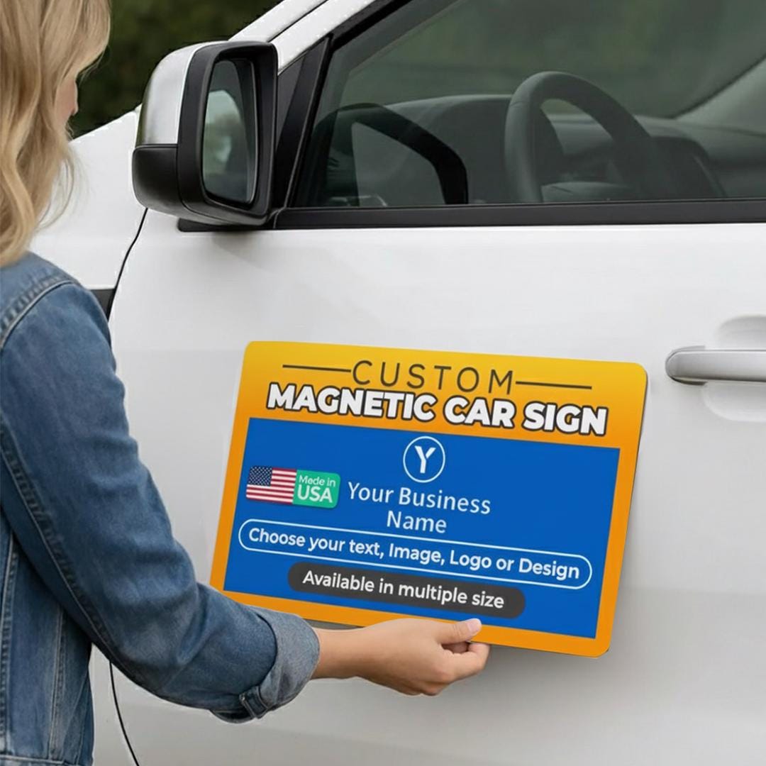 Custom Car Magnet Signs – Personalized Business Advertising Logo ...
