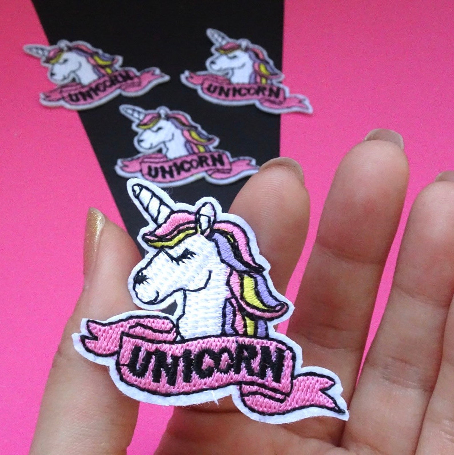 Unicorn Patch Iron on Embroidery Patches Custom Patches for - Etsy
