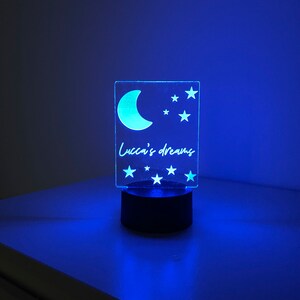 Kids Custom Night Light With Name, Personalized Acrylic Kids Led ...
