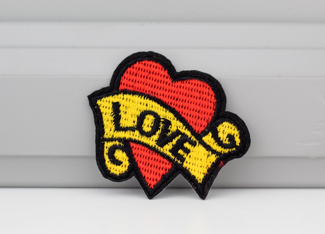 Heart Patches Fabric & Sequin Heart Love Patches Embroidery - Etsy