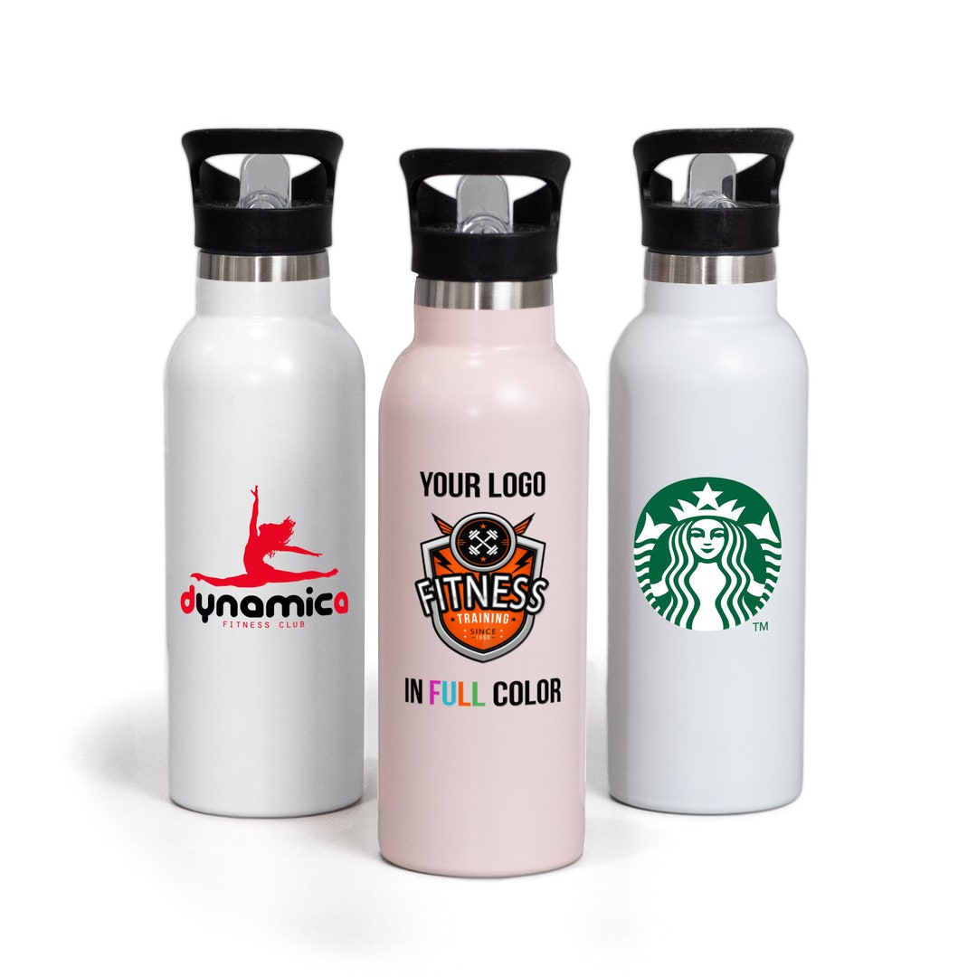 Custom Logo Water Bottle: 500ml Stainless Steel Corporate Gift - Etsy