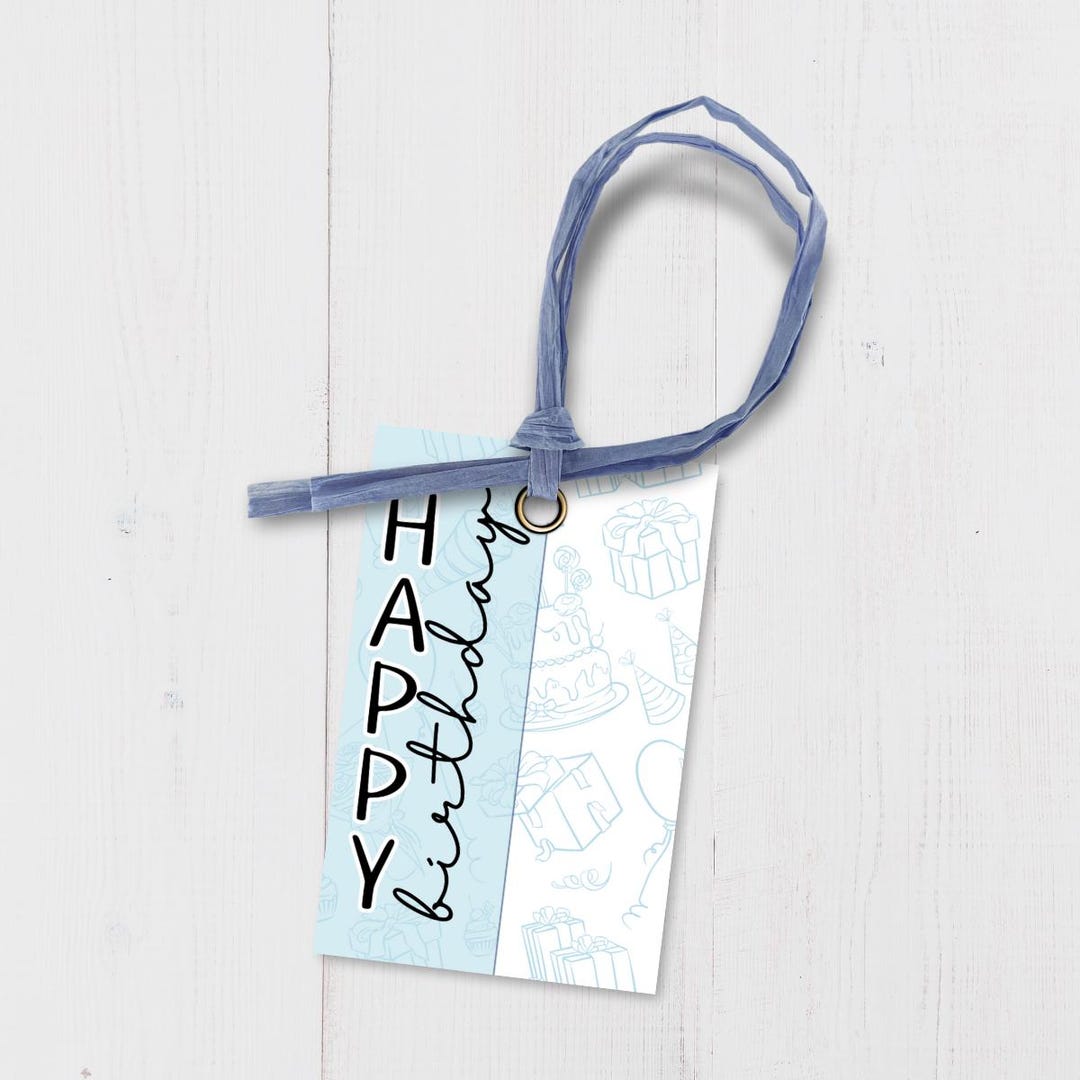 Birthday Gift Tags: Printable Present Labels (PDF Download) - Etsy
