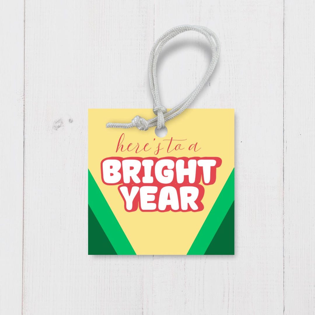 Digital Download- Here's to a Bright Year 2in Tag - Etsy