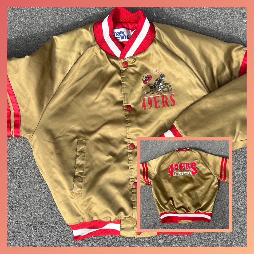 Vintage Chalk Line San Francisco 49ers Satin Bomber Jacket NFL 90s - Etsy