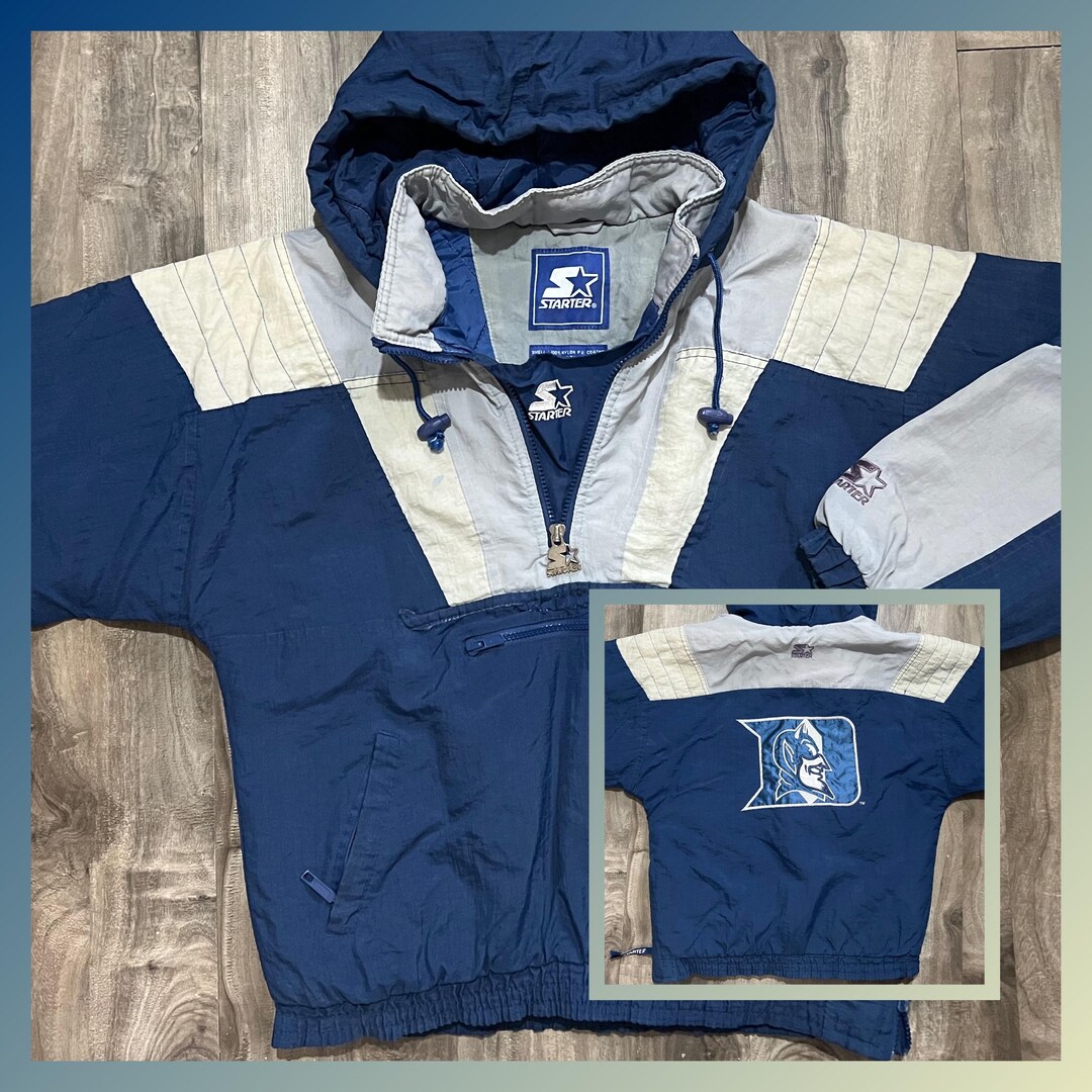 Vintage Starter Duke Devils Pullover Half Zip Jacket 90s NCAA - Etsy