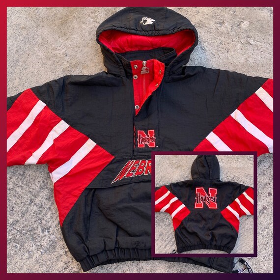 Vintage Starter Nebraska Huskers Pullover Half Zip Jacket NCAA - Etsy