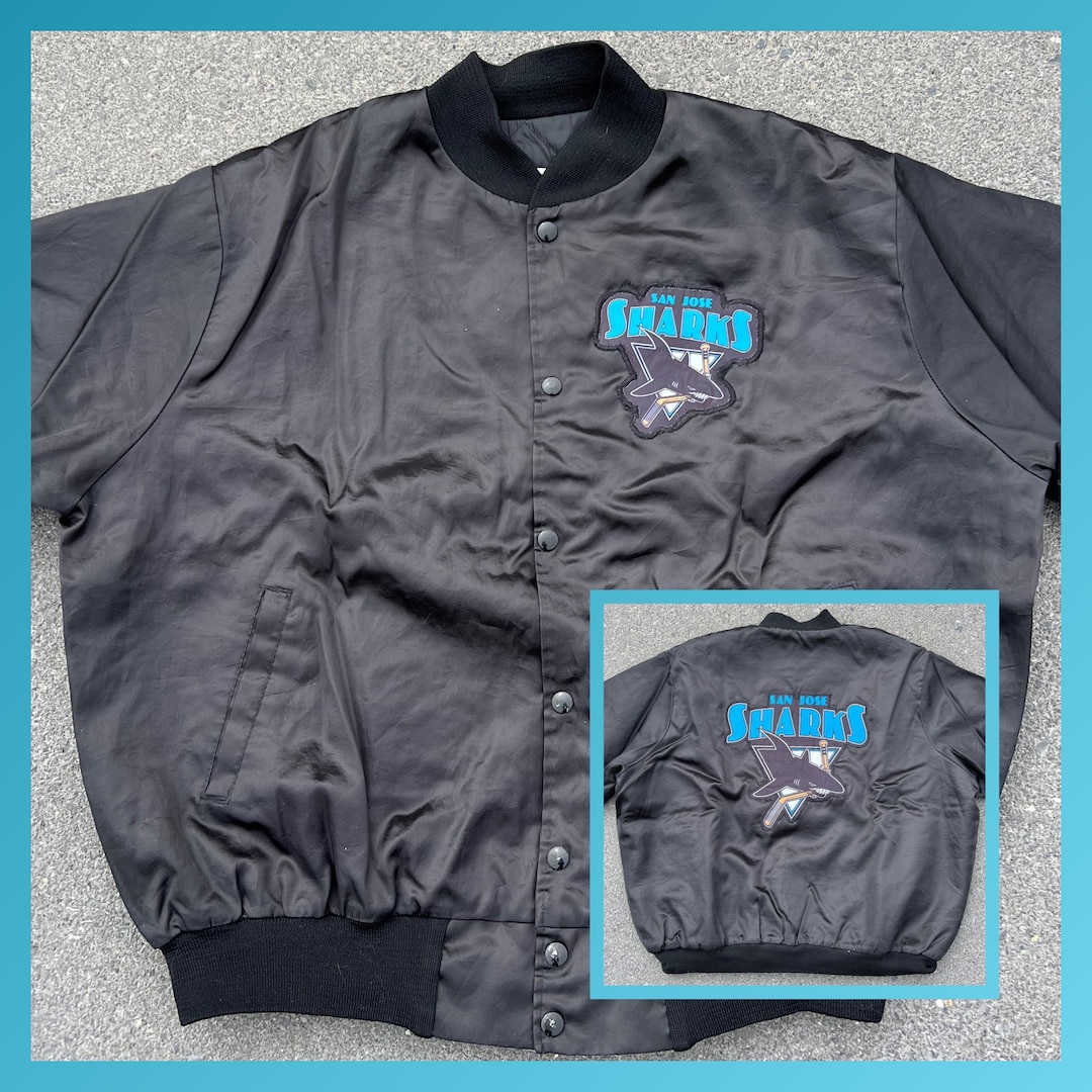 Retro San Jose Sharks Bomber Full Zip Jacket NHL 90s - Etsy