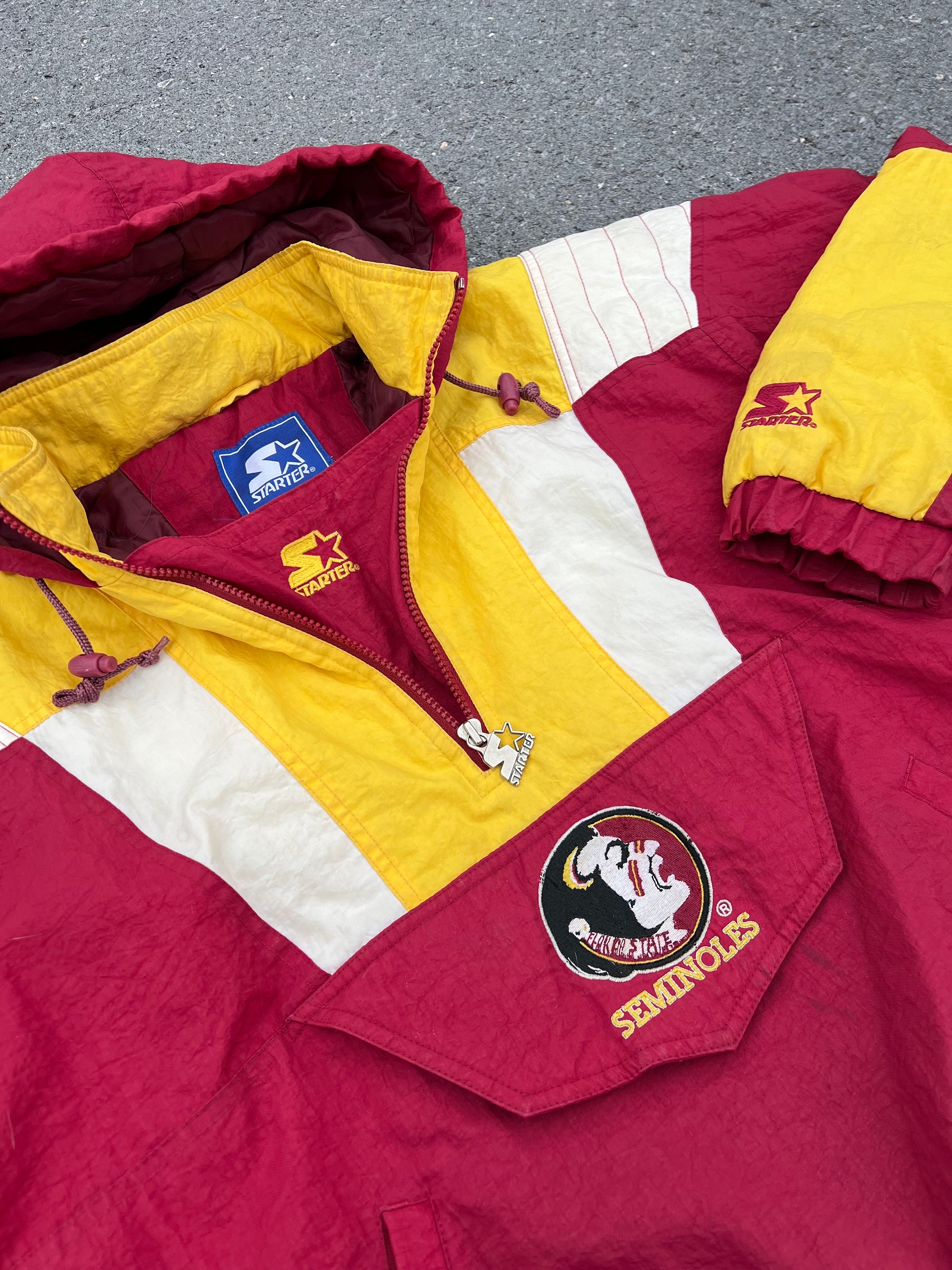 Vintage Starter Florida State University Seminoles Pullover Jacket 90s ...