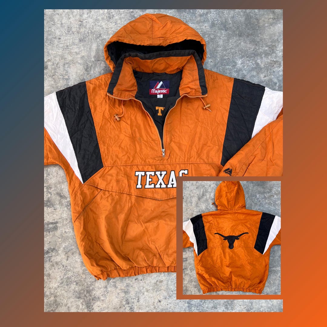 Retro Majestic University of Texas at Austin Longhorns Pullover Half ...