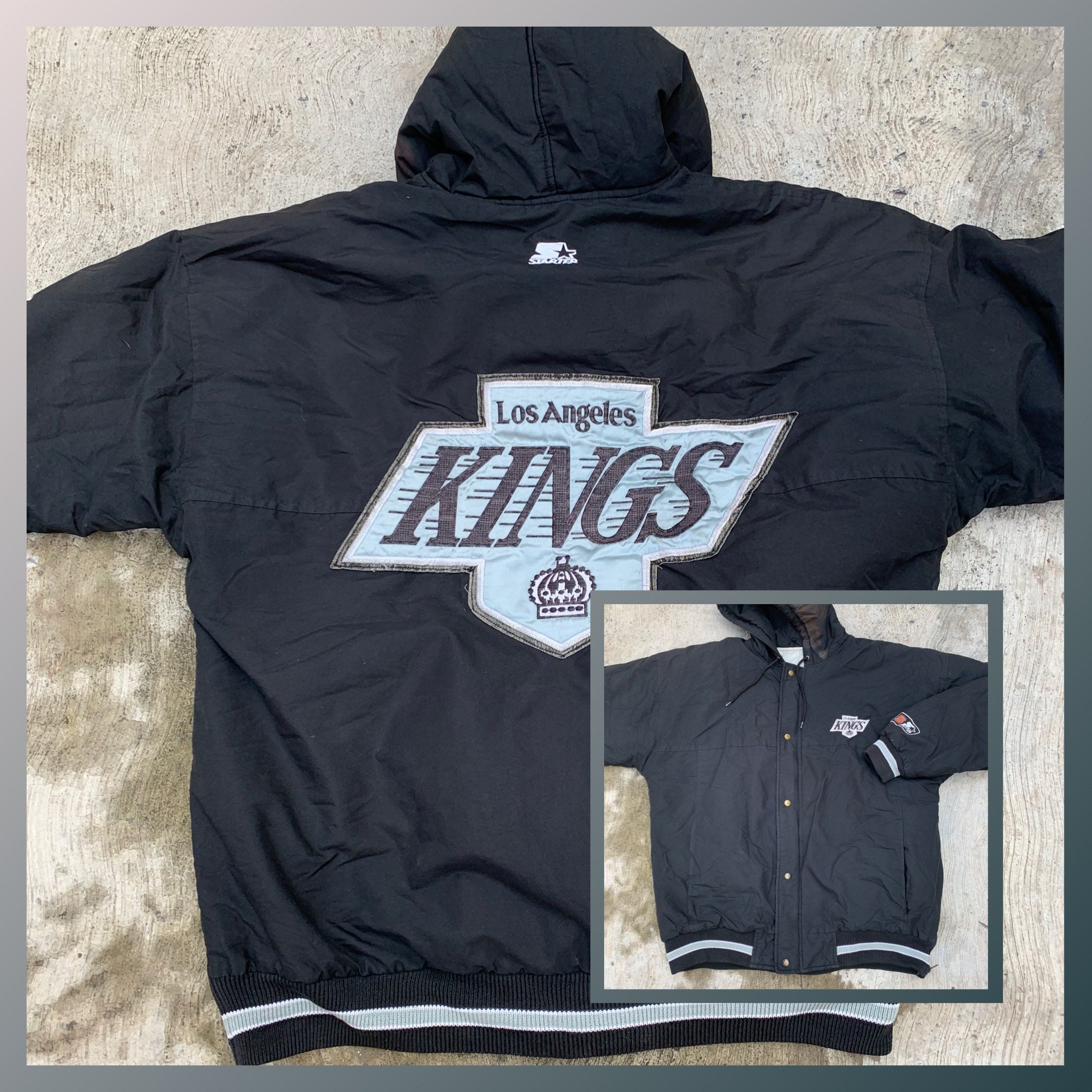 Vintage starter los angeles kings full zip jacket NHL 90s | Etsy