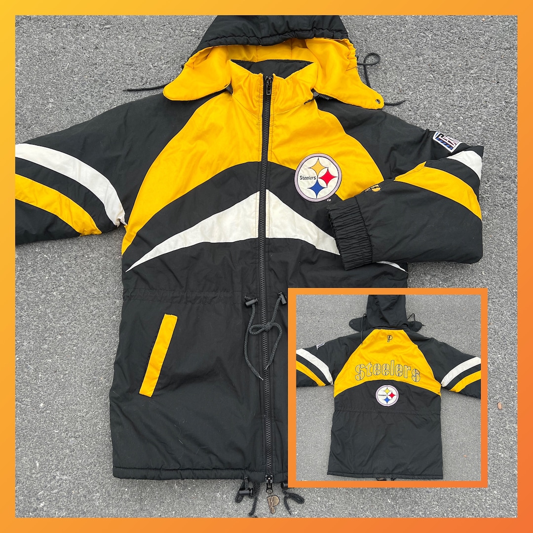 Vintage Pro Player Pittsburgh Steelers Parka Style Long Jacket 90s Nfl ...