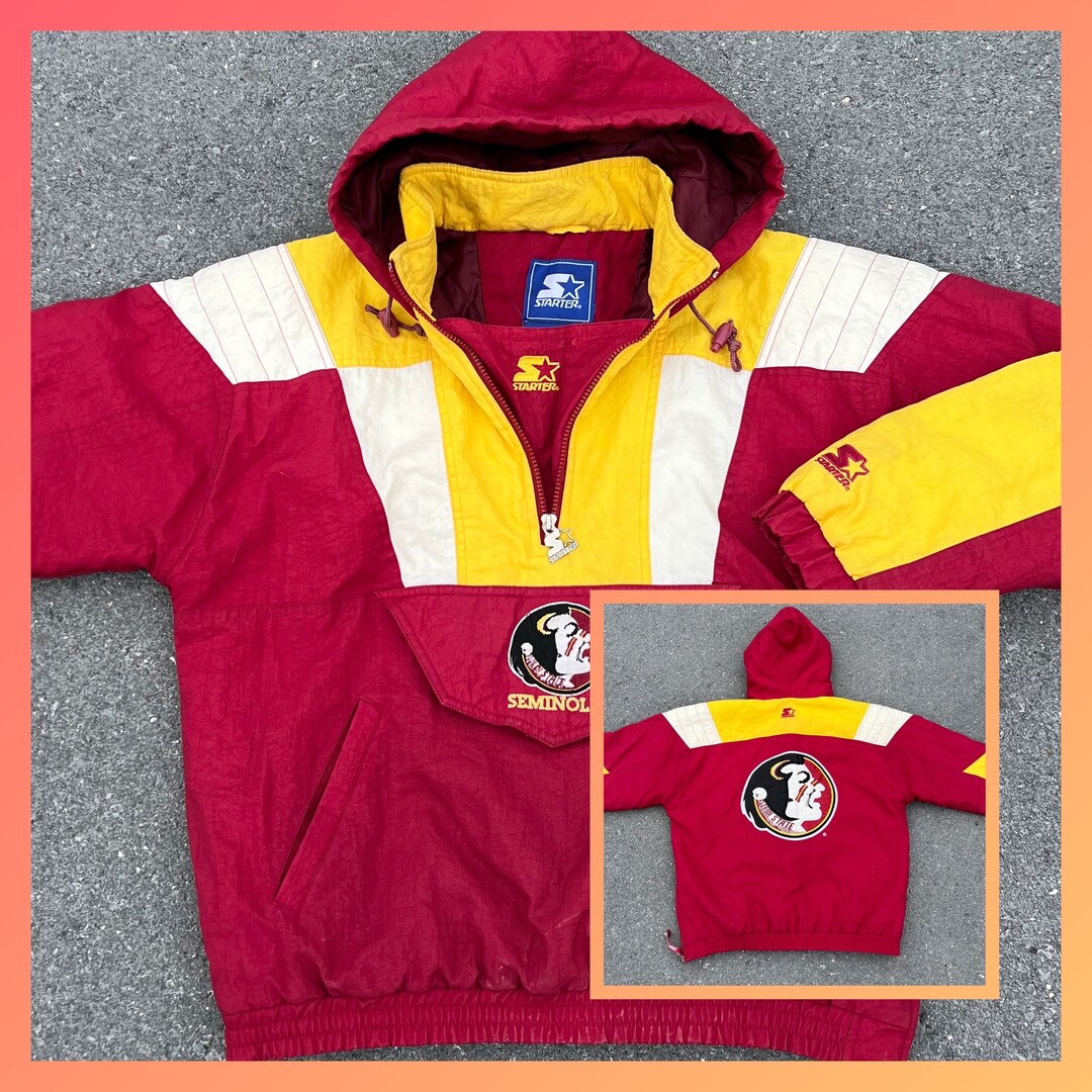 Vintage Starter Florida State University Seminoles Pullover Jacket 90s ...
